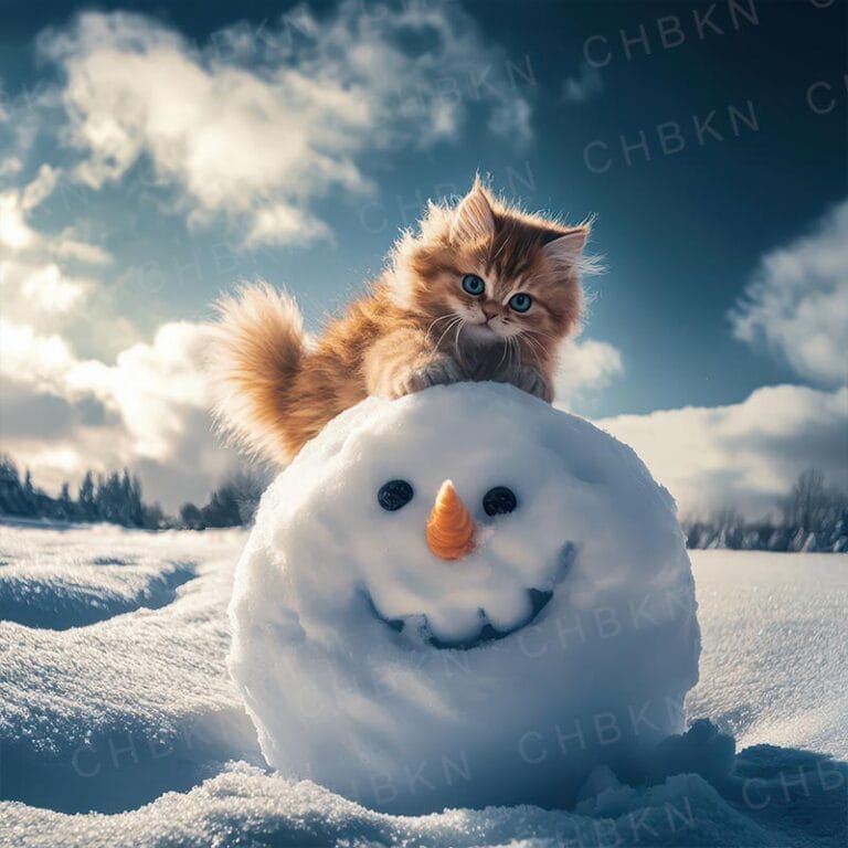 Snowman Ride: Kitten Adventure - CHBKN